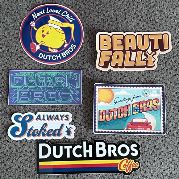 Dutch Bros | Design | New Dutch Bros Stickers Bundle Set Of 6 | Poshmark